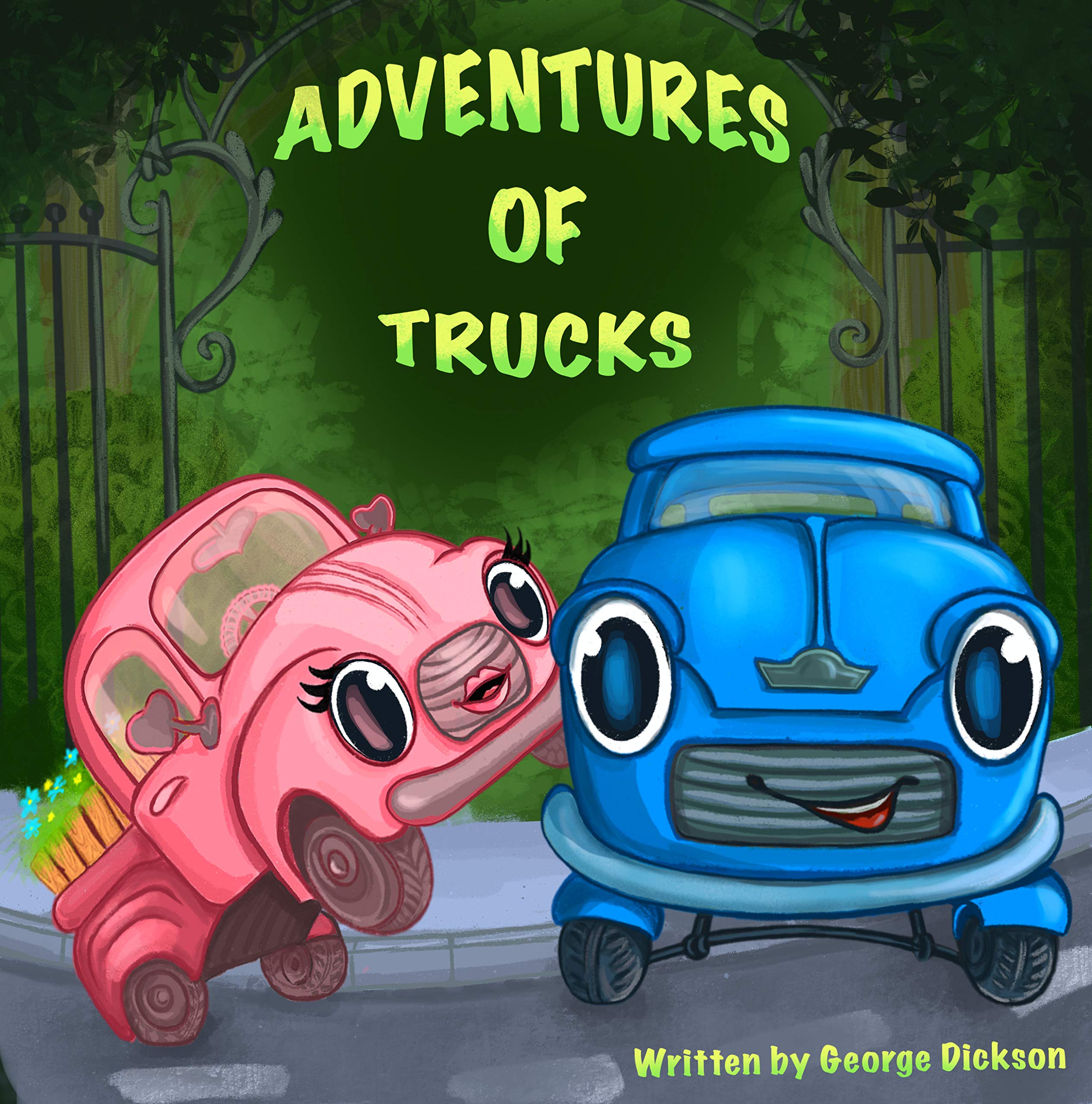 Adventures of Trucks: Kids book about pink and blue trucks and their ...