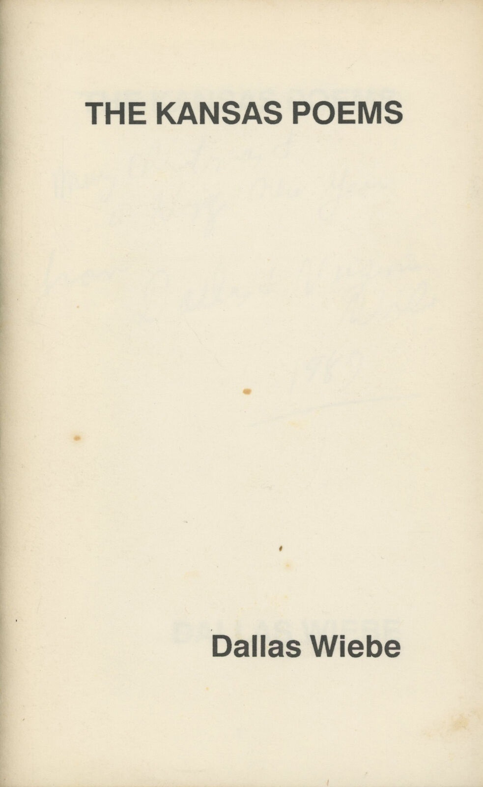 The Kansas Poems by Dallas Wiebe | Goodreads