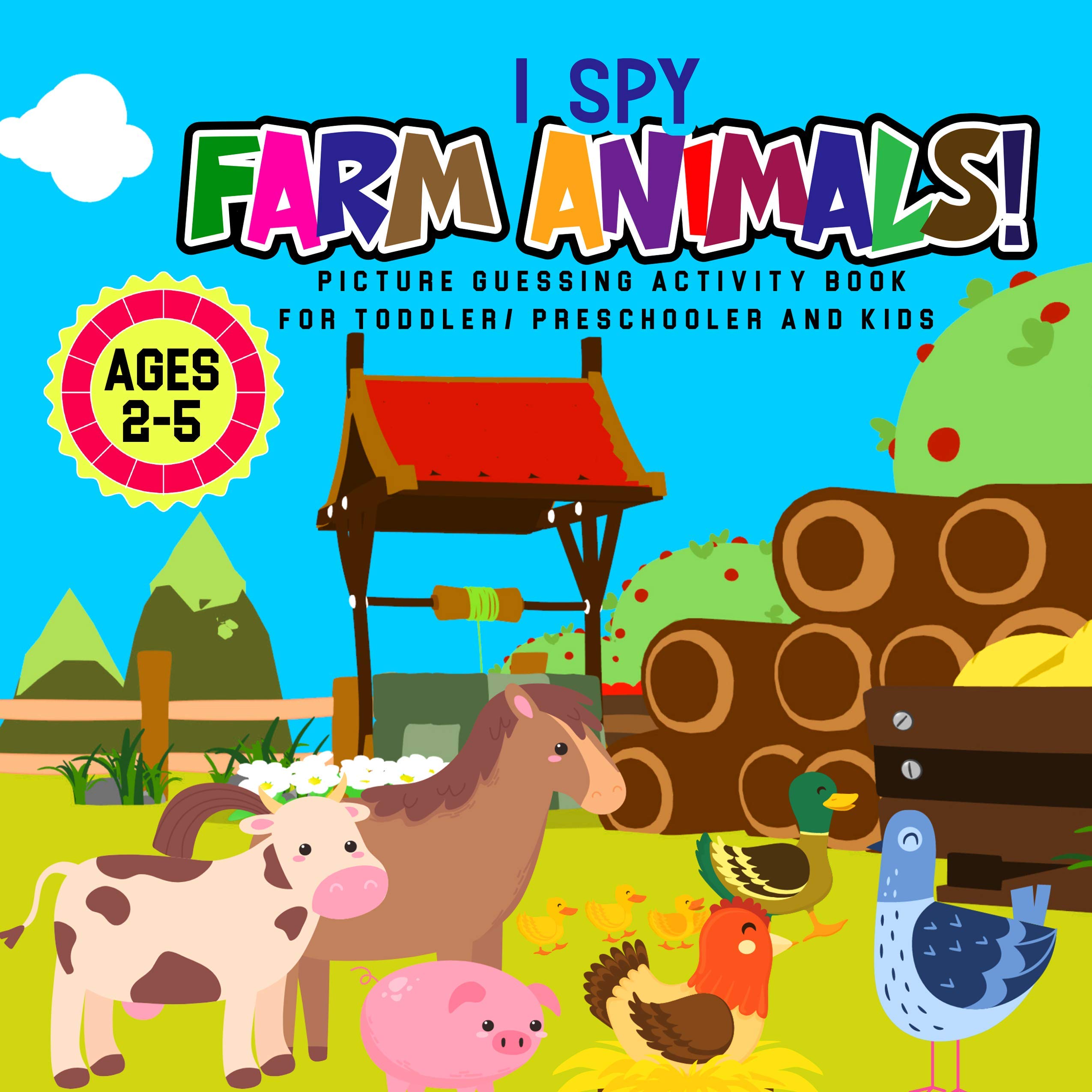 I Spy Farm Animals! Picture Guessing Activity Book for Toddler ...