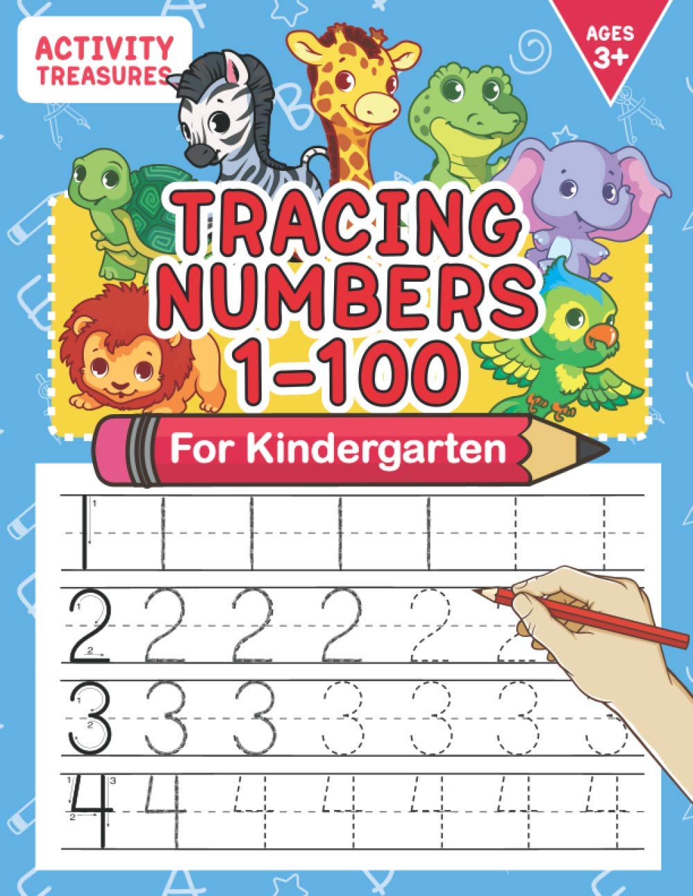 Tracing Numbers 1-100 For Kindergarten: Number Practice Workbook To ...
