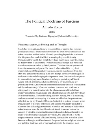 The Political Doctrine of Fascism by Alfredo Rocco | Goodreads