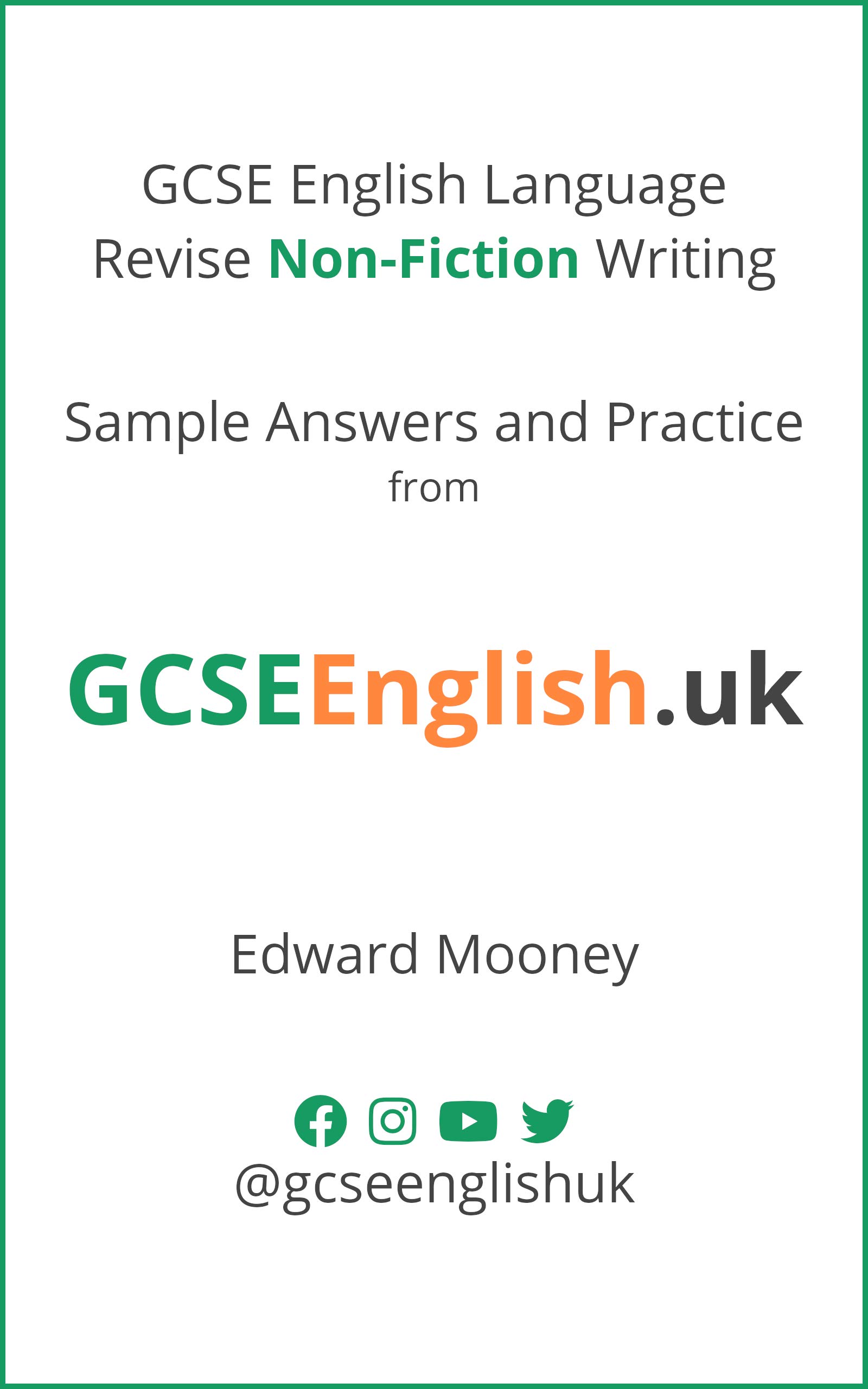GCSE English Language Revise Non-Fiction Writing Model Answers and ...