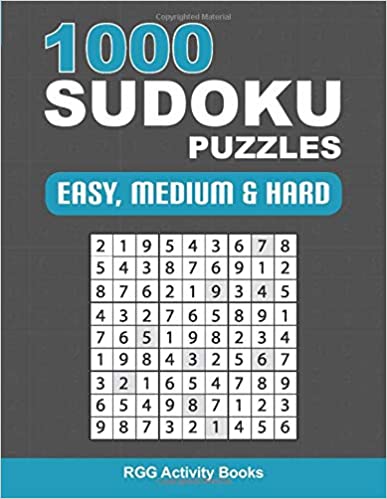 1000 Sudoku Puzzles: Easy, Medium, and Hard by RGG Activity Books ...
