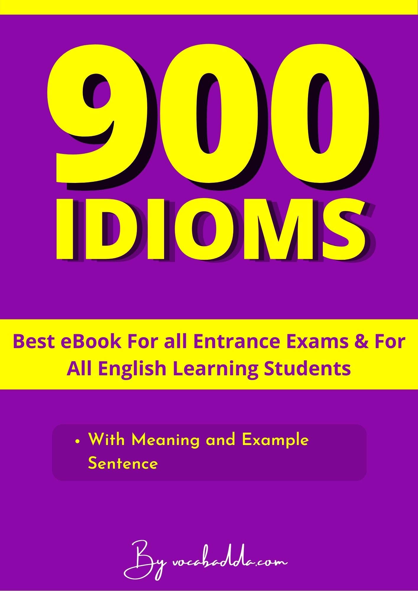 900 A to Z Important IDIOMS With Meaning and Example Sentence by Vocab ...