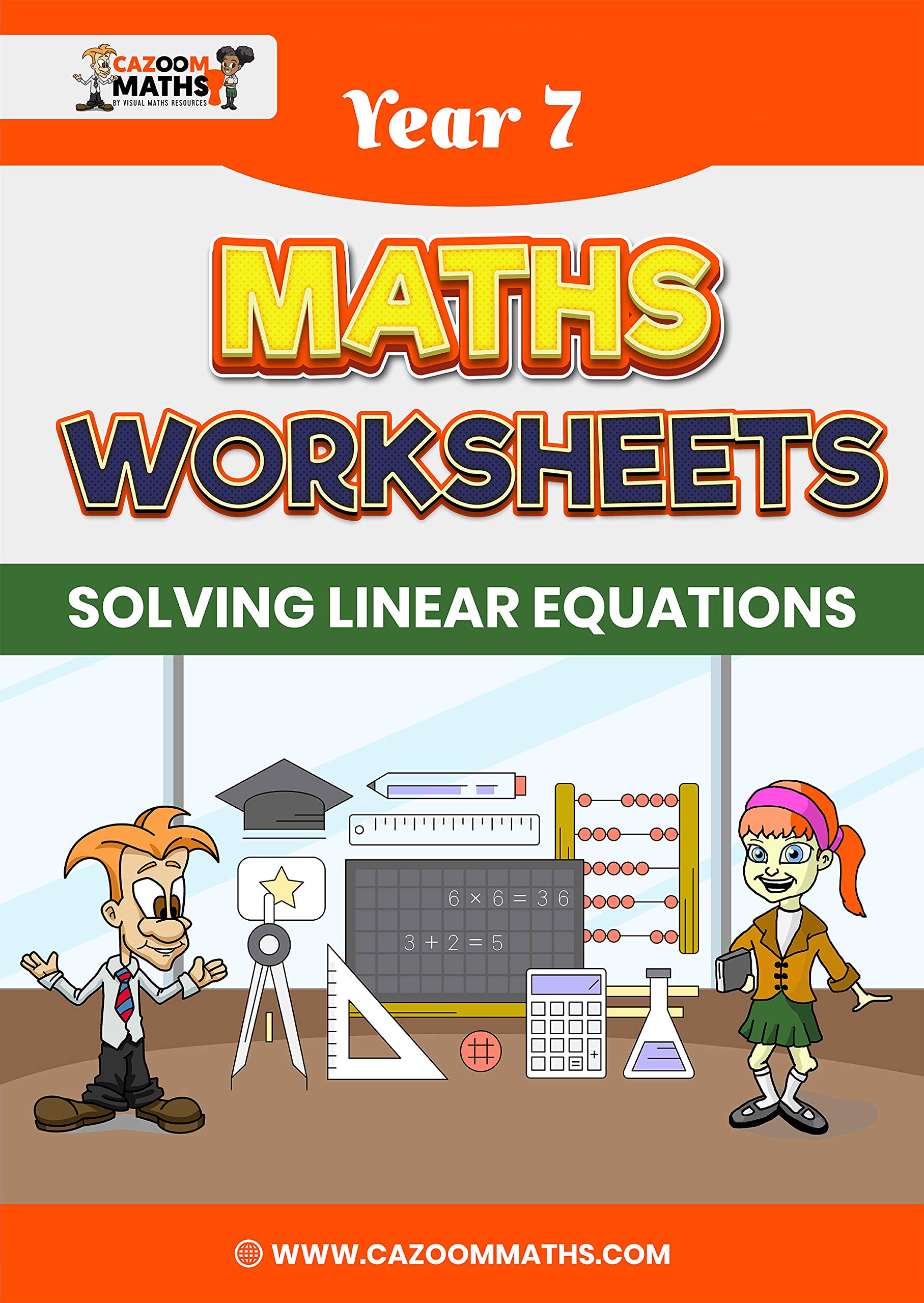 Year 7 Maths Worksheets: Algebra - Solving Linear Equations by Cazoom ...