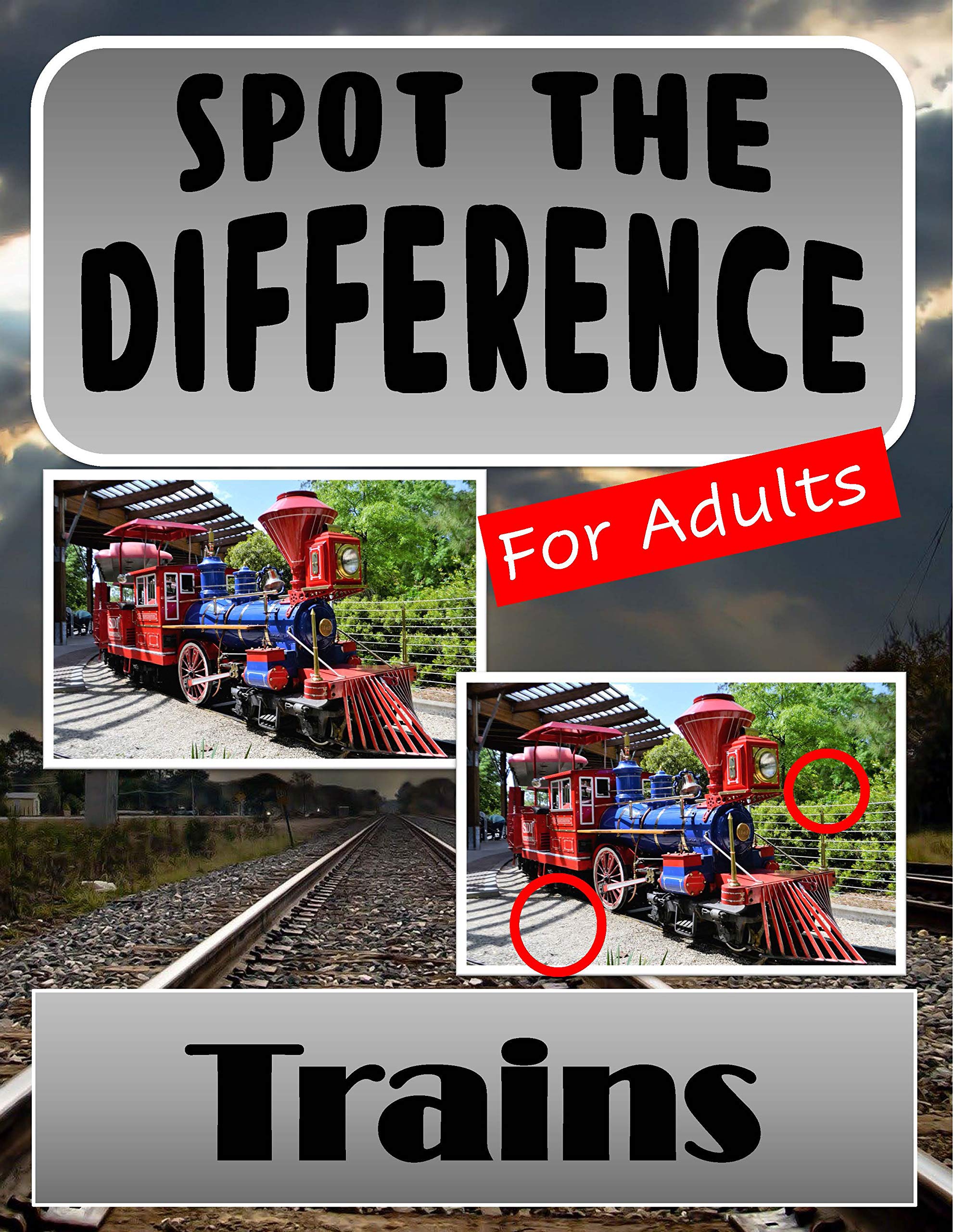 Spot the Difference Book for Adults - Trains: Hidden Picture Puzzles ...