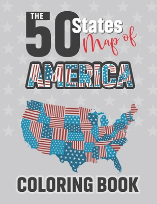 The 50 States Map Of America Coloring Book: USA state maps color and 50 ...
