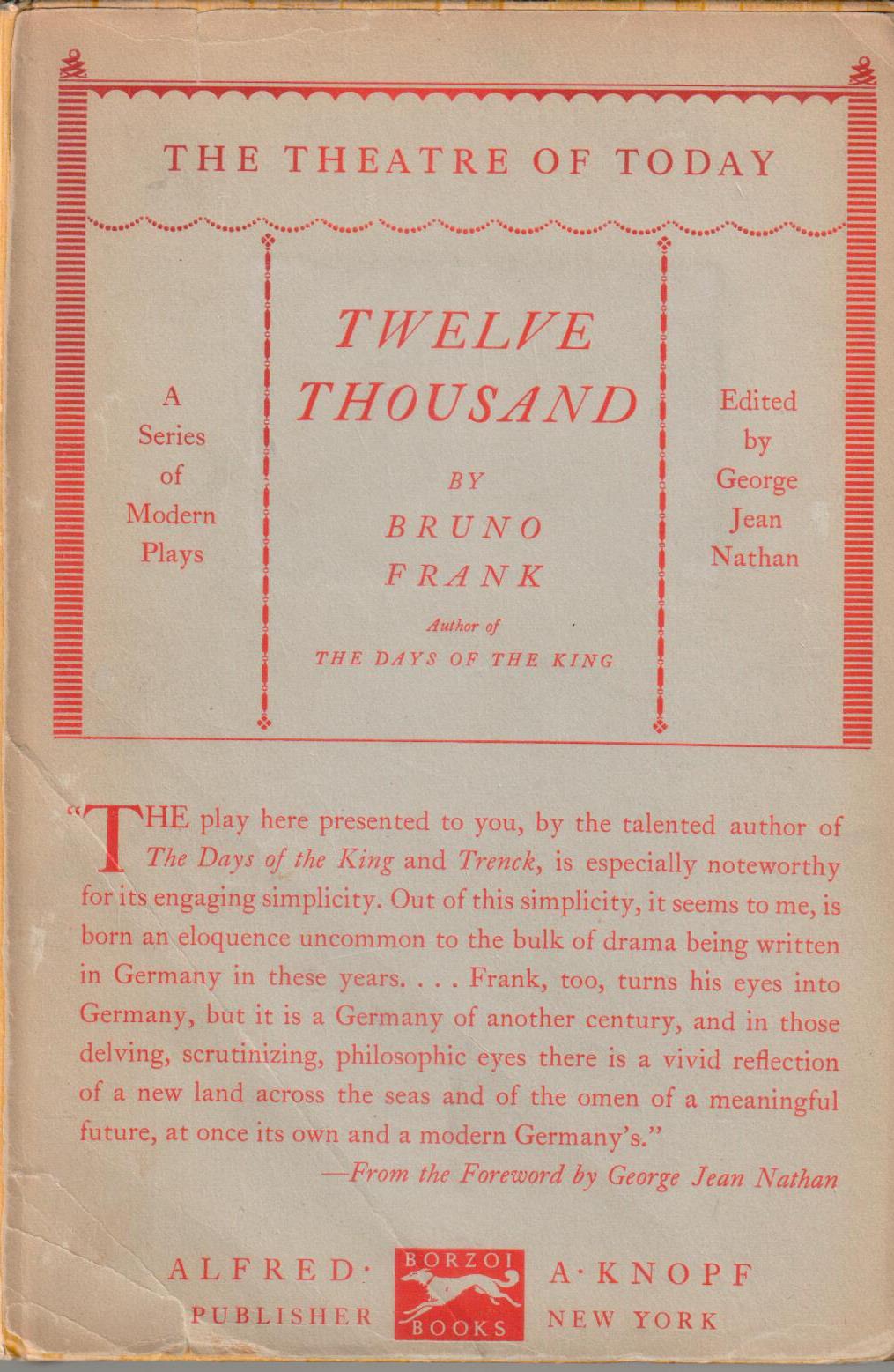 Twelve Thousand by Bruno Frank | Goodreads