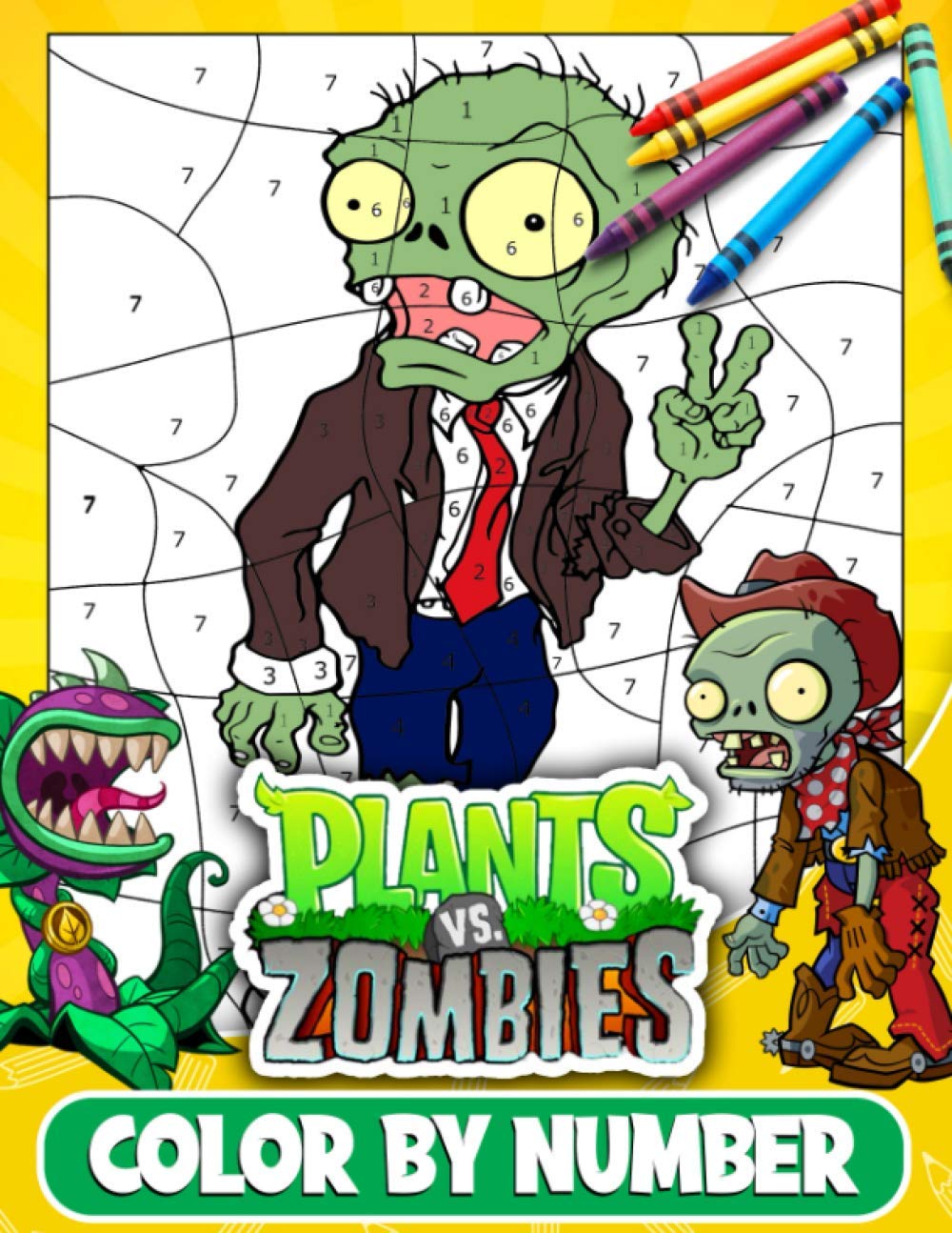 Plants vs Zombies Color By Number: Stimulate The Illustrations In The ...