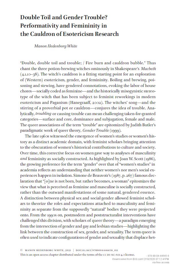 Double Toil and Gender Trouble? Performativity and Femininity in the ...