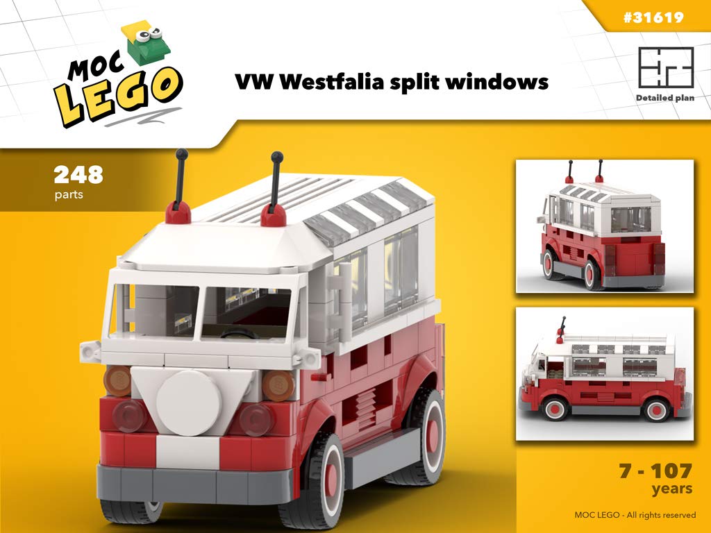 VW Westfalia split windows (Instruction Only): MOC LEGO by Bryan ...