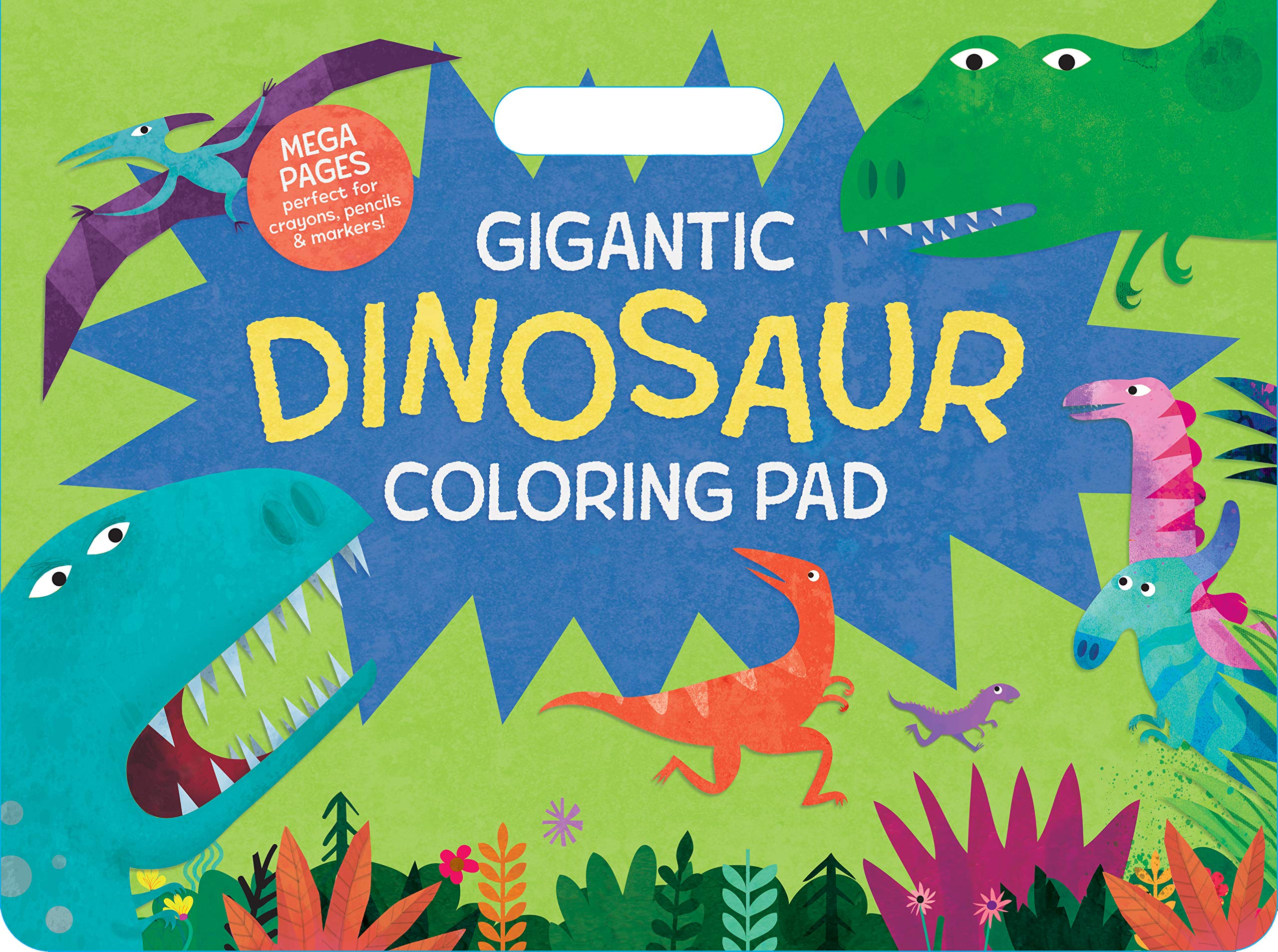 Gigantic Dinosaur Coloring Book; 11" x 14 ¾" Oversized Sheets; Travel ...