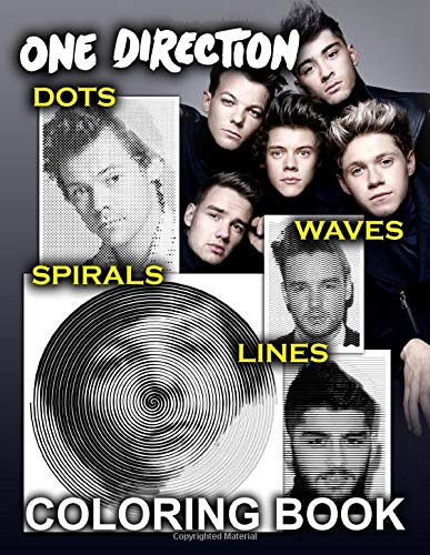 One Direction Dots Lines Spirals Waves Coloring Book: Great Gifts For ...