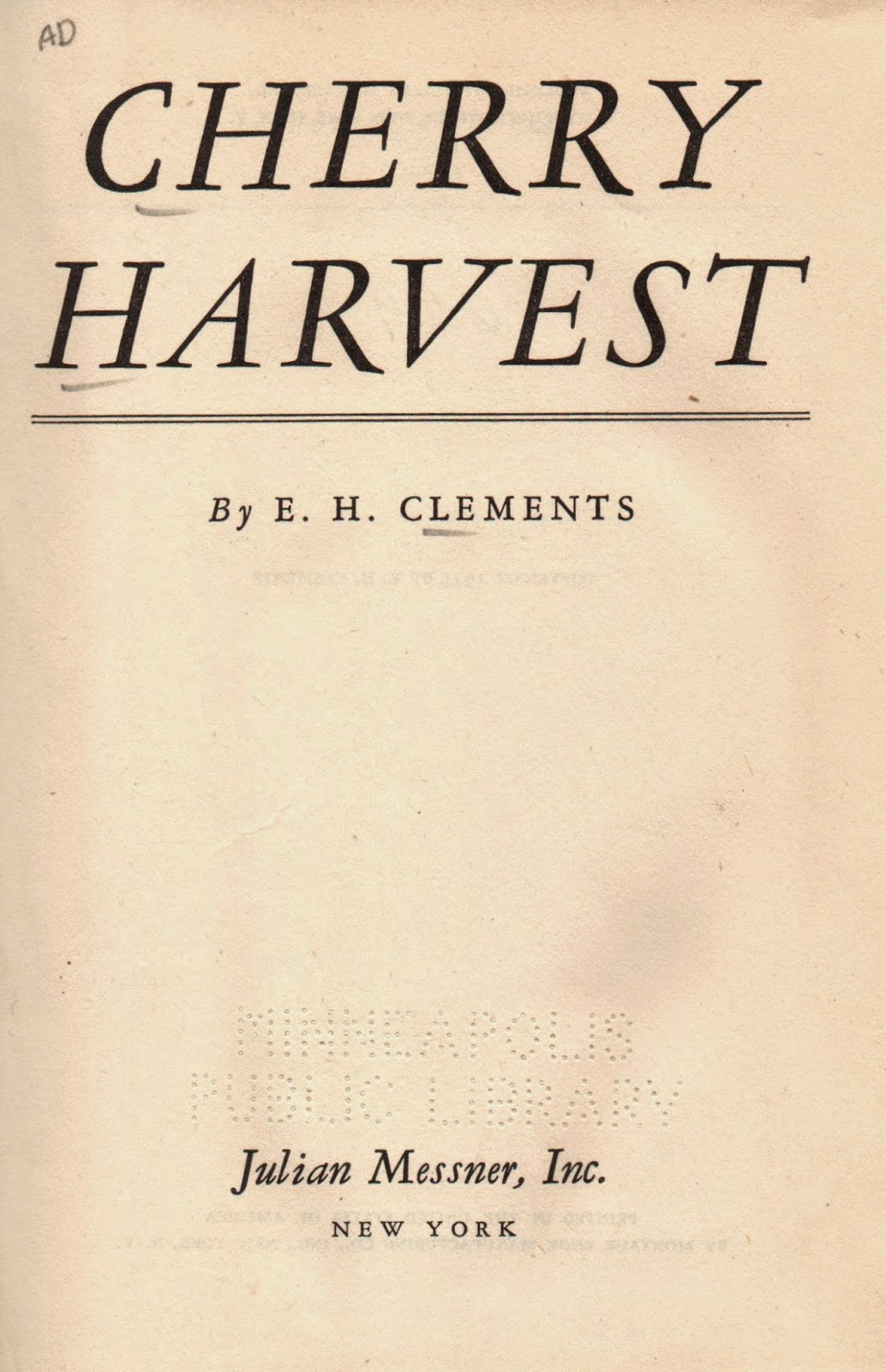 Cherry Harvest by Eileen Helen Clements | Goodreads
