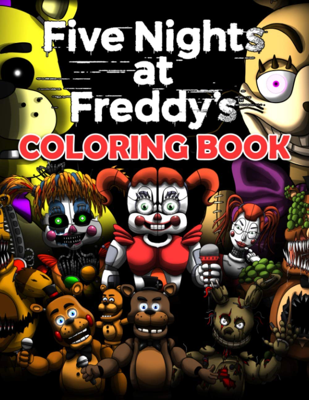 Five Nights At Freddy's Coloring Book: Wonderful Gift For Five Nights ...