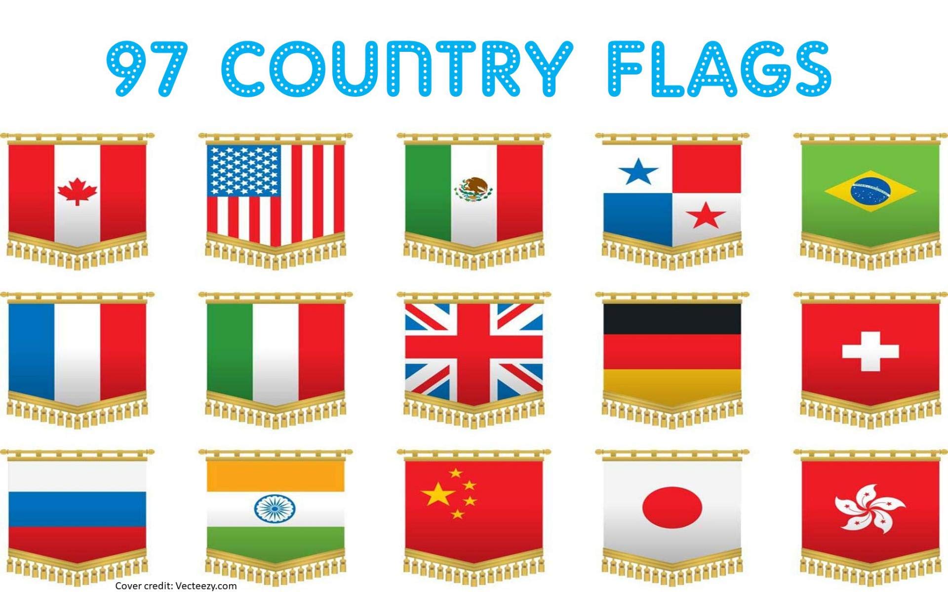 World Flags With Names Wallpaper