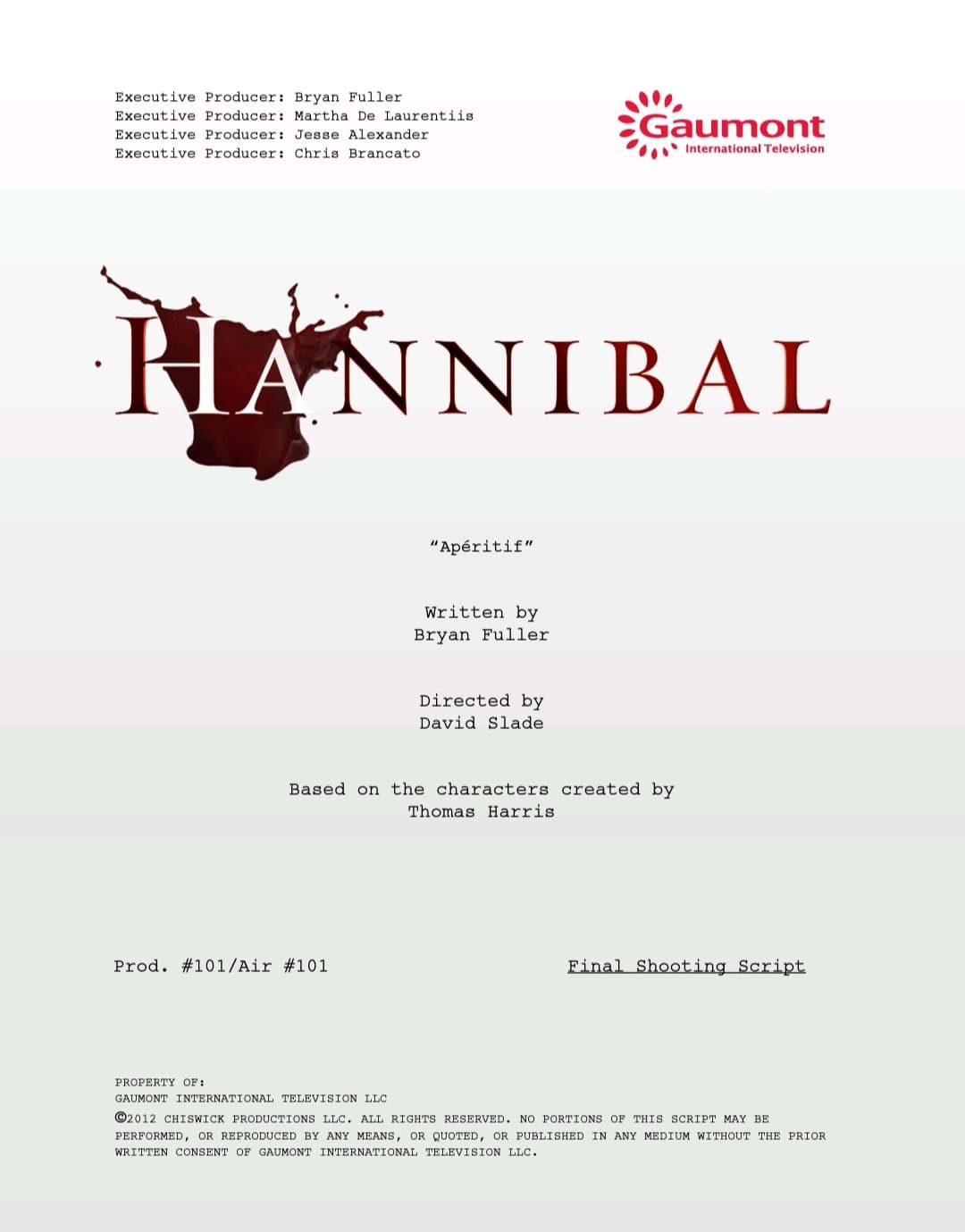 Hannibal - The Script by Bryan Fuller | Goodreads