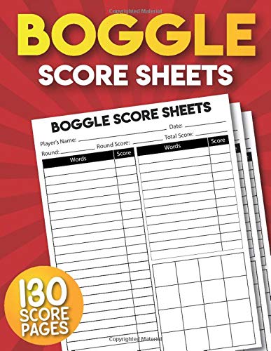 Boggle Score Sheets: 130 Large Score Pads for Scorekeeping. by BenPluto ...