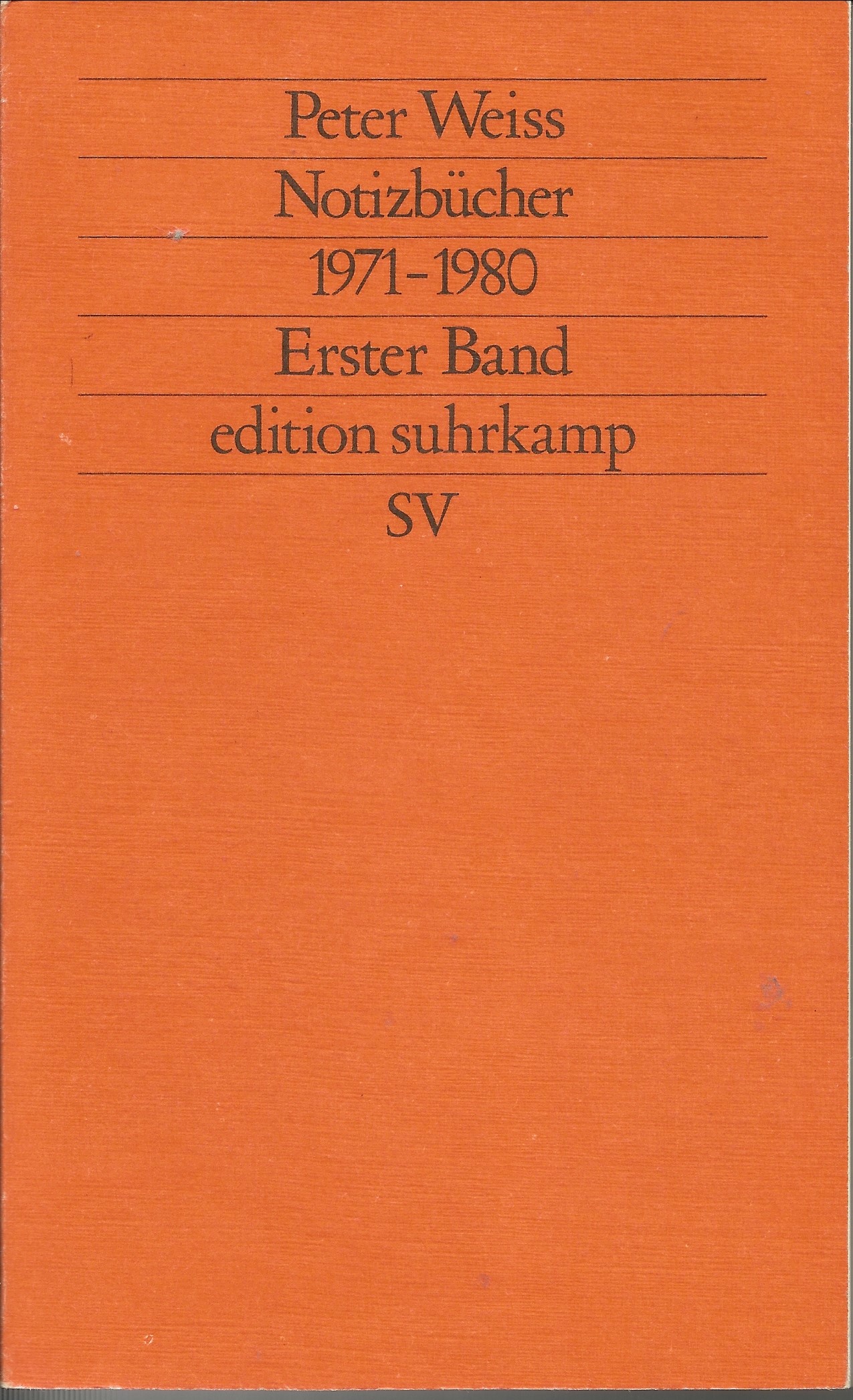 Notizbücher. 1971 - 1980 by Peter Weiss | Goodreads