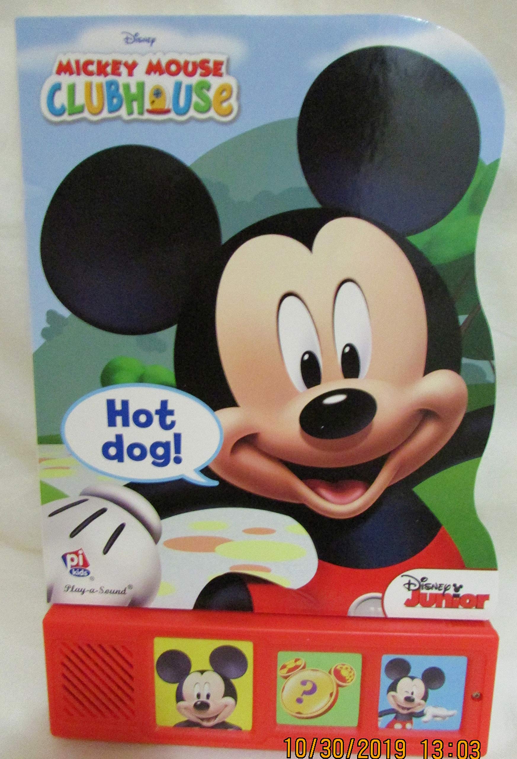 Disney Mickey Mouse Hot Dog Play A Sound BoardBook By Jennifer H