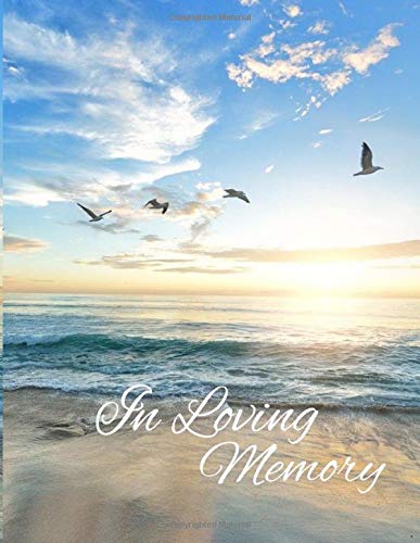 In loving memory: Beautiful ocean and birds image guest book for your ...