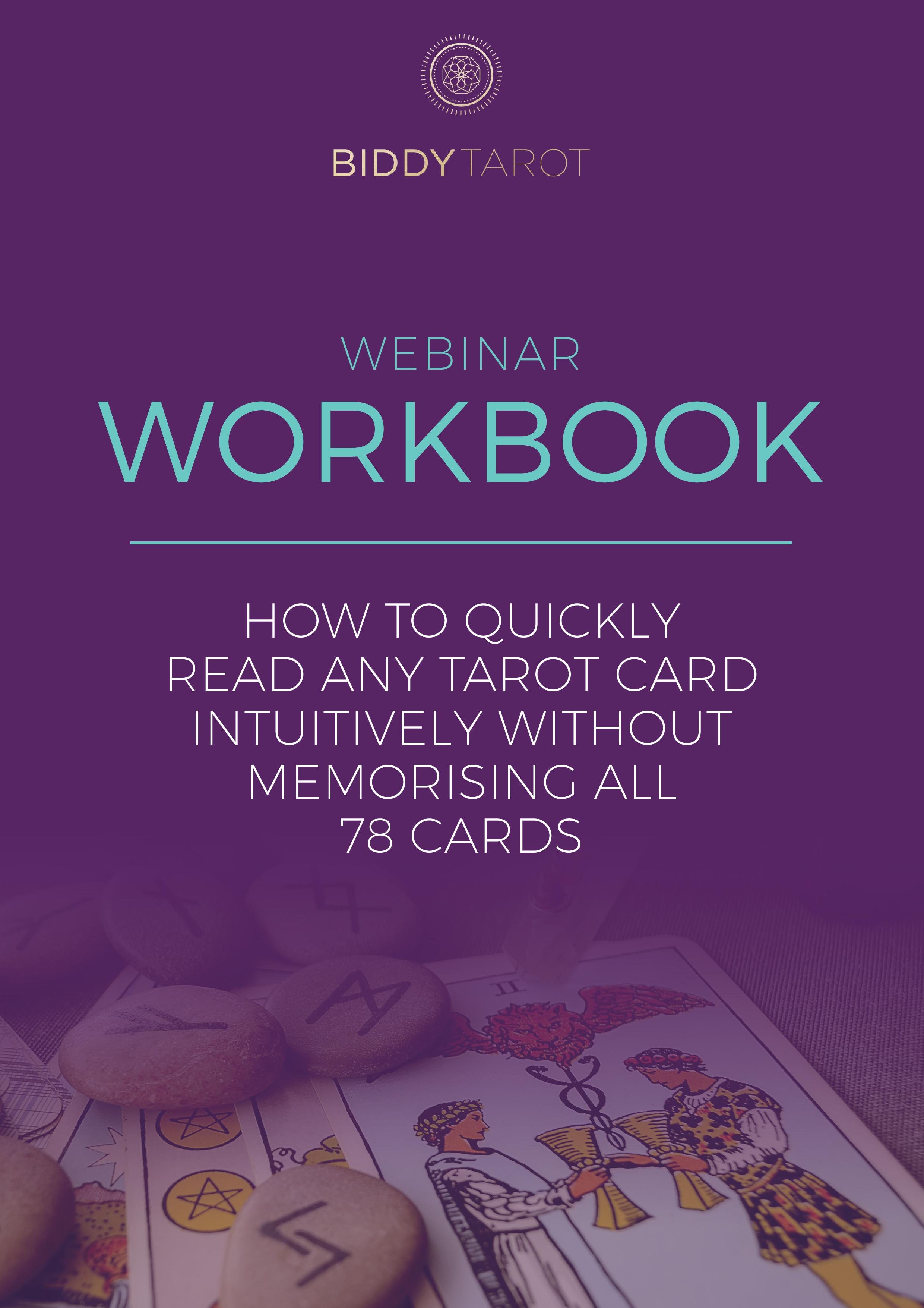 Webinar Workbook: How to quickly read any tarot card intuitively ...