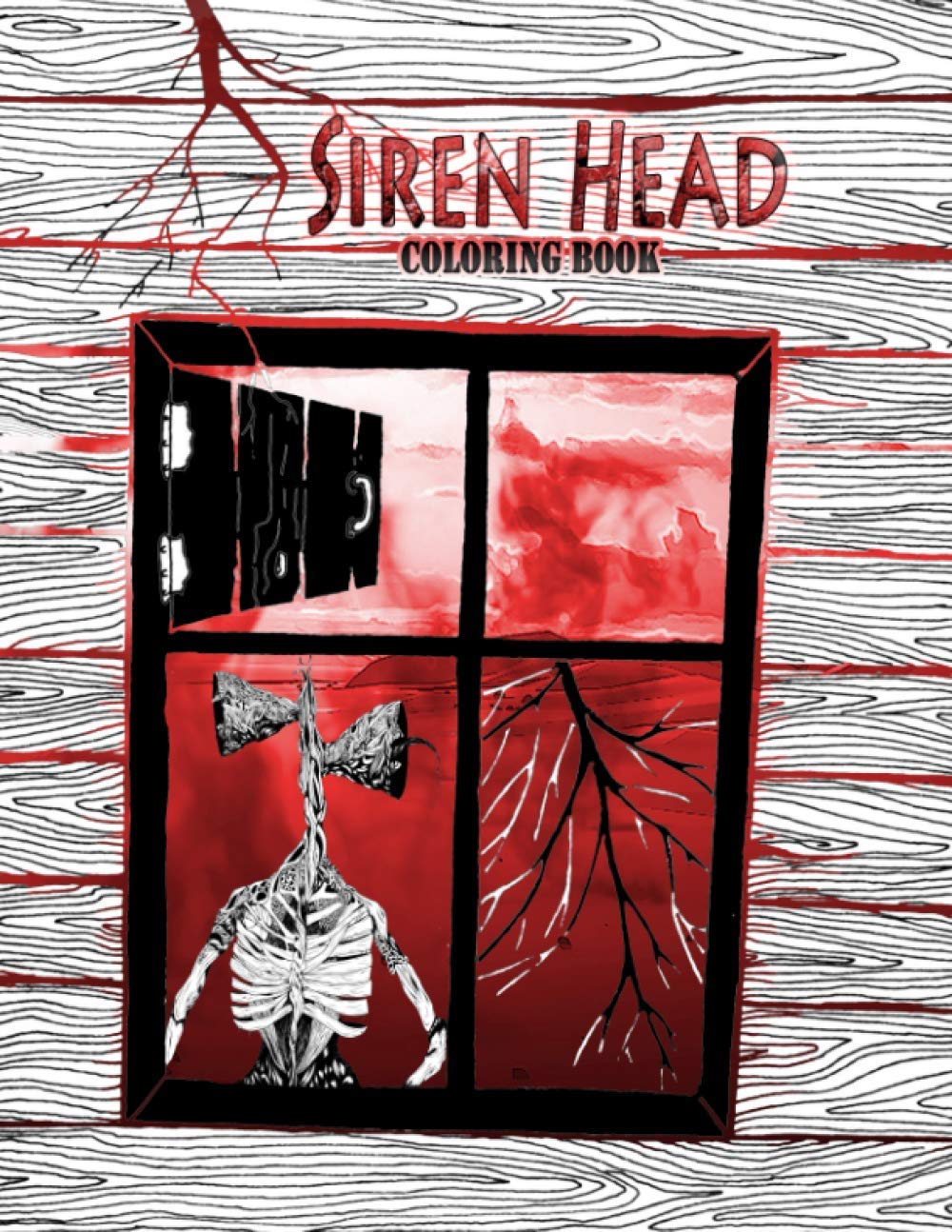 Siren Head coloring book: Siren Head, Cartoon Cat, long horse, Horror ...