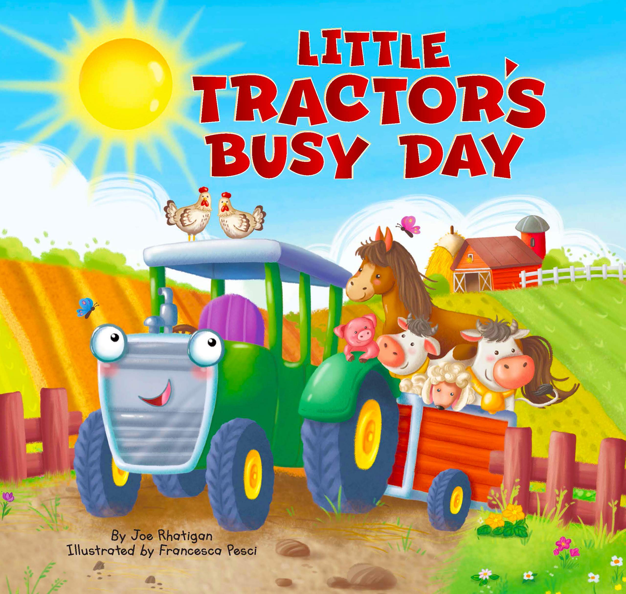 Little Tractor's Busy Day - Childrens Padded Board Book by Little Hippo ...