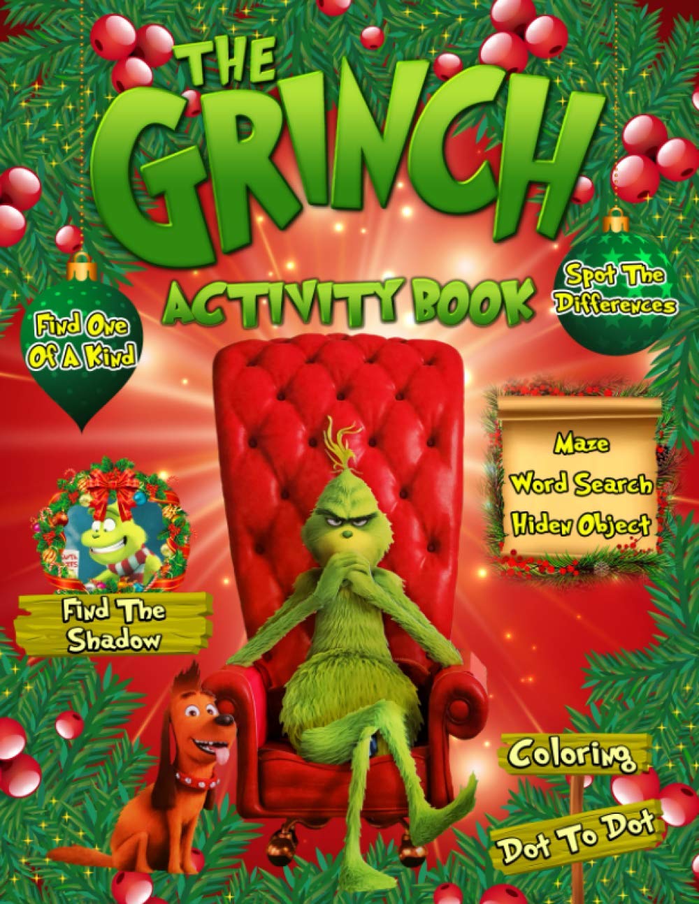 The Grinch Activity Book: Awesome Illustrations Coloring, Dot To Dot ...