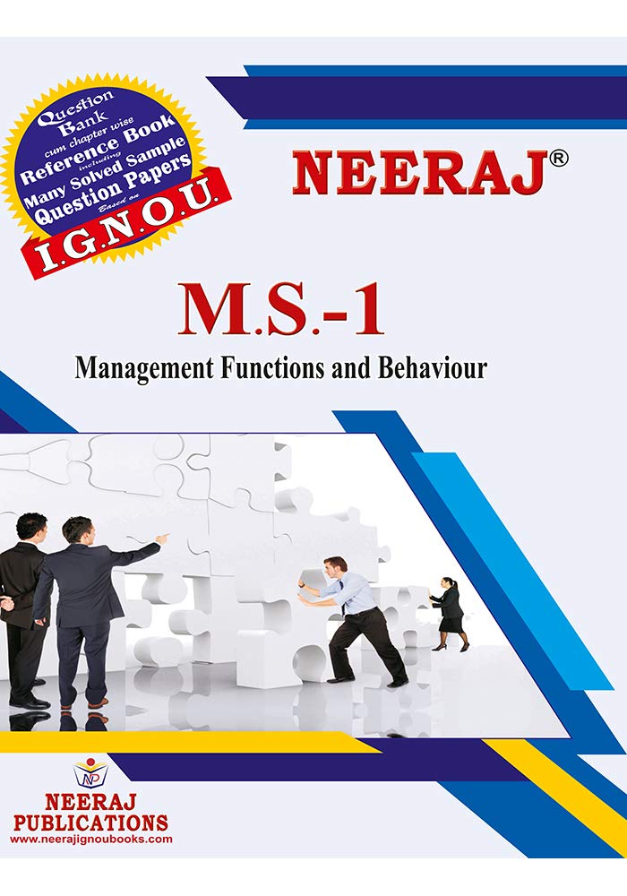 MS-1, Management Functions and Behaviour by NEERAJ PUBLICATIONS | Goodreads