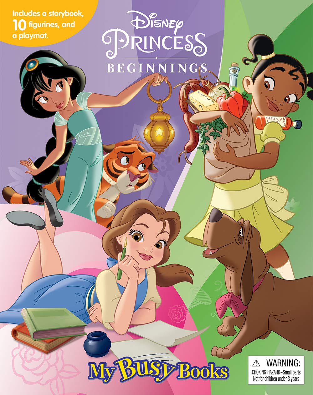 Disney Princess Beginnings My Busy Books - Storybook, 10 figurines ...