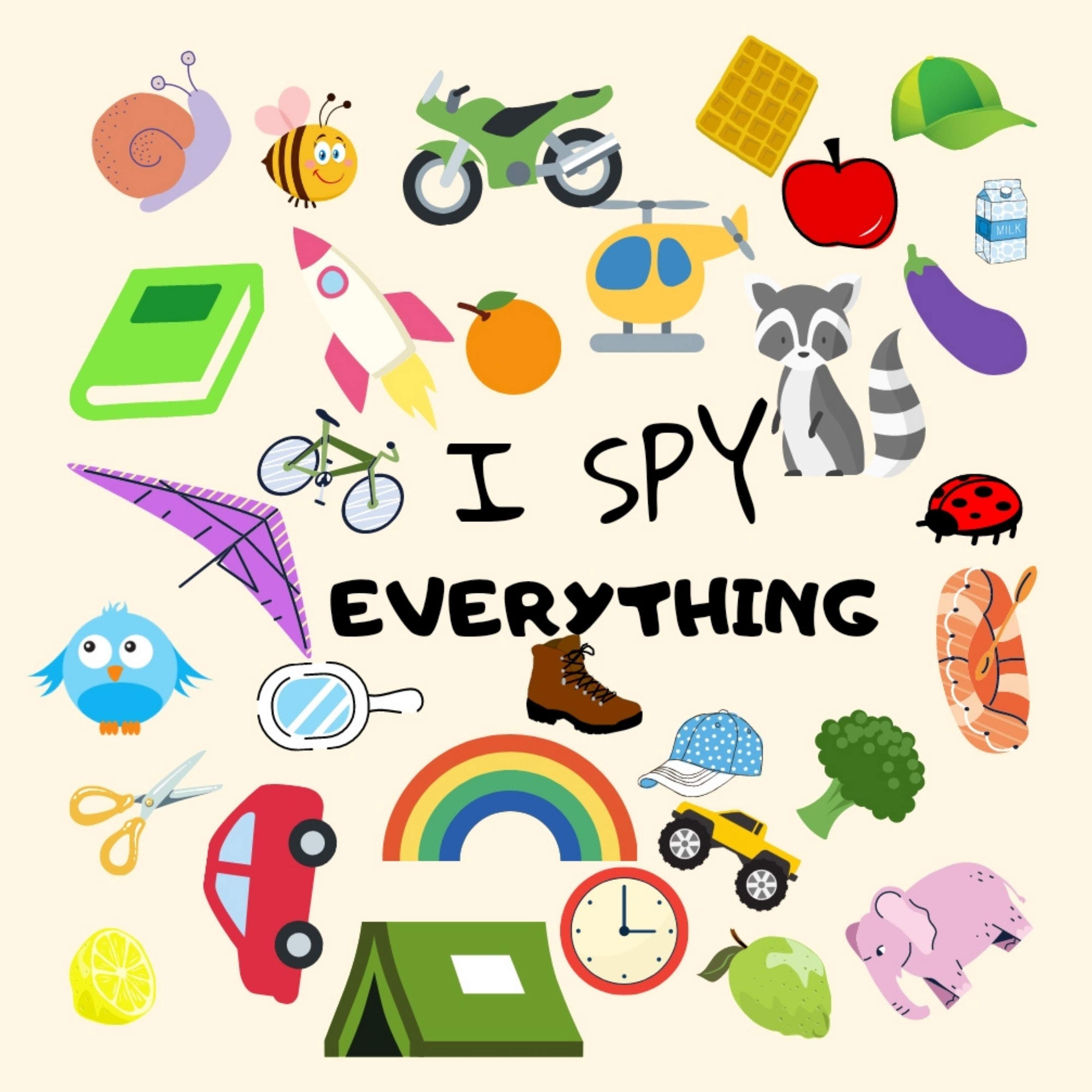 I Spy Everything: A Fun Guessing Game for 2-4 Year Olds, Book With High ...