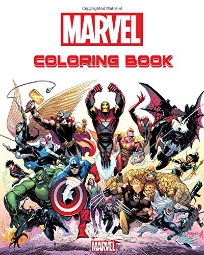 Marvel Coloring Book: Marvel Super heroes High Quality Illustrations ...