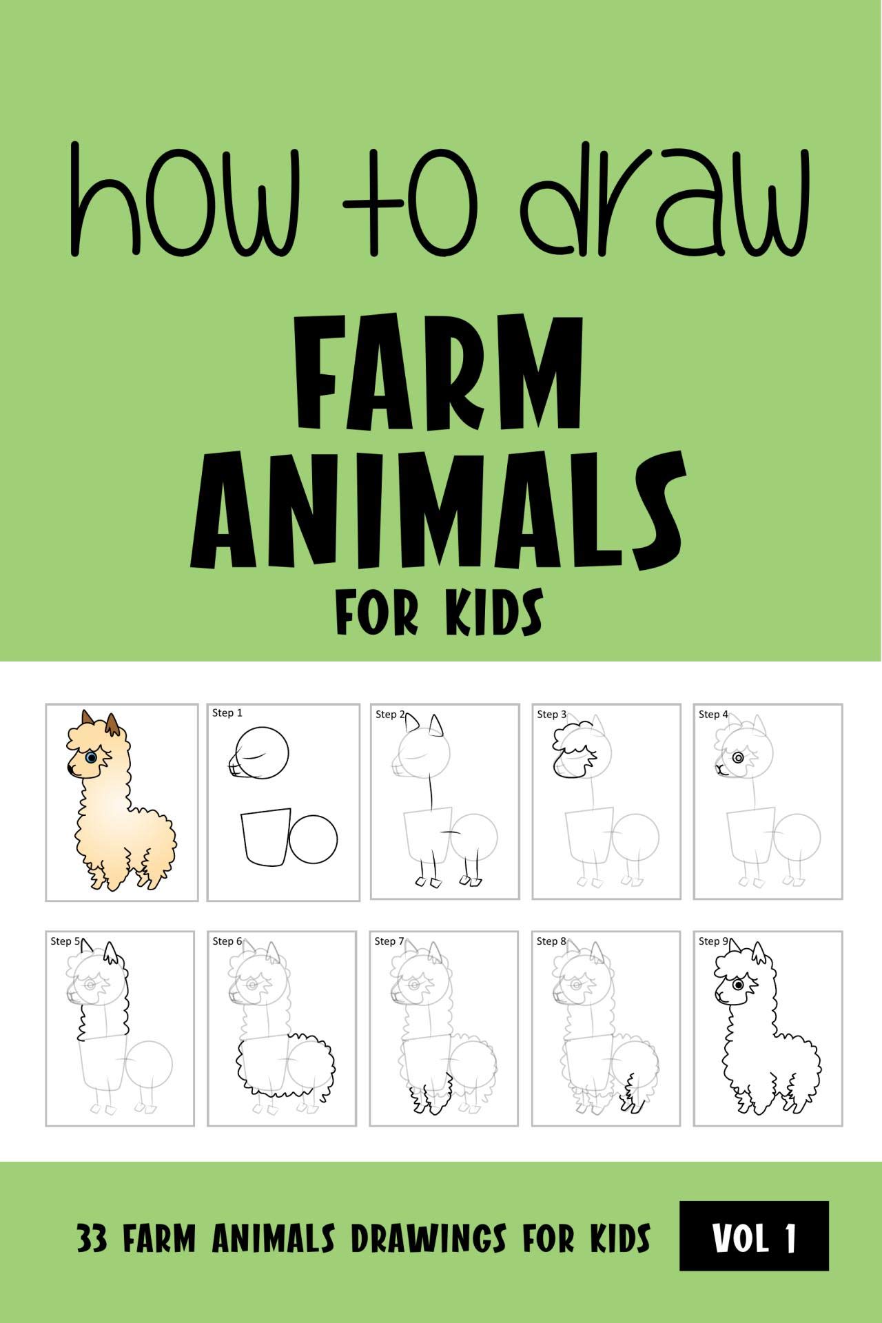 How To Draw Farm Animals For Kids
