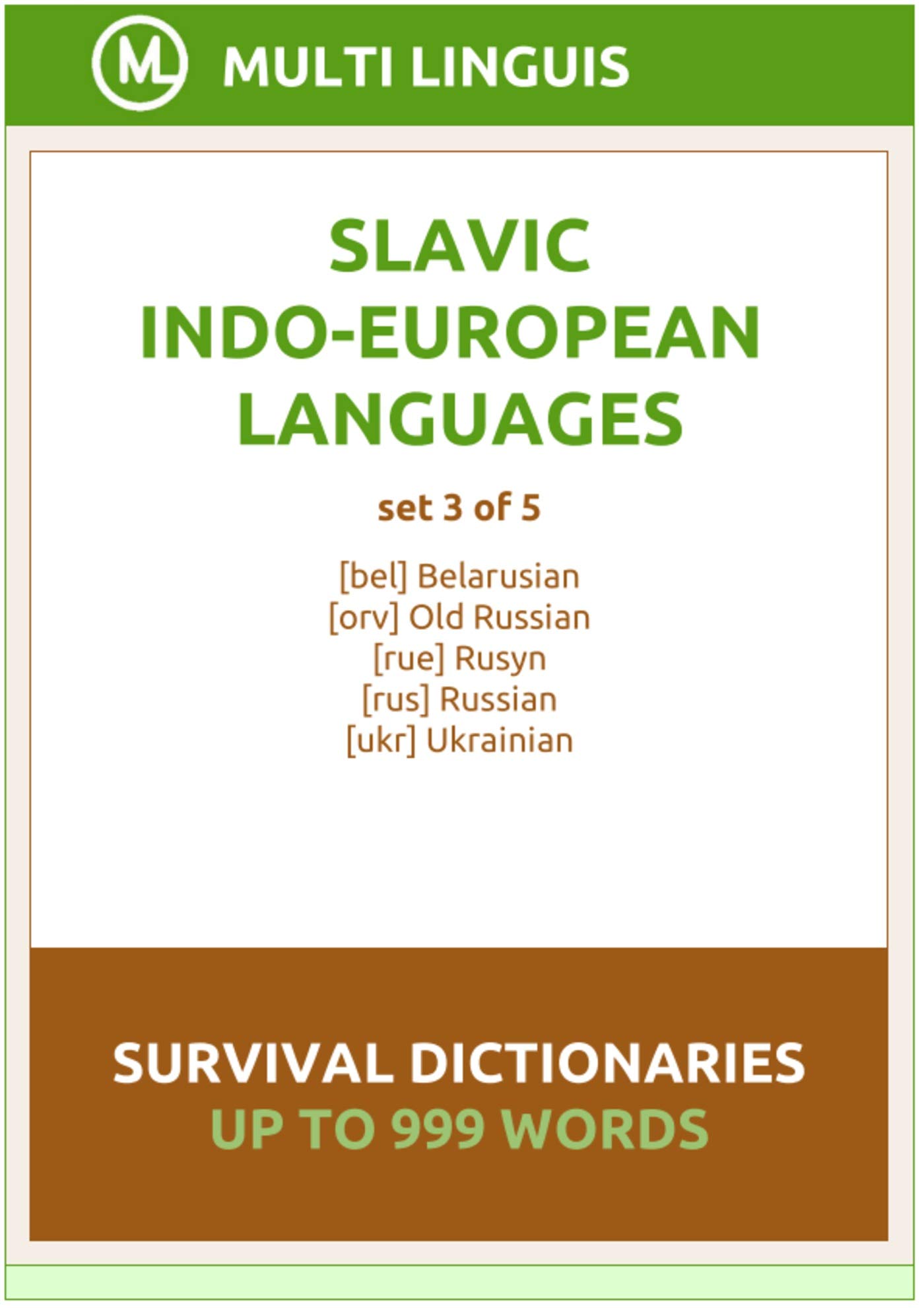 Slavic Languages Survival Dictionaries (Set 3 of 5) by Multi Linguis ...