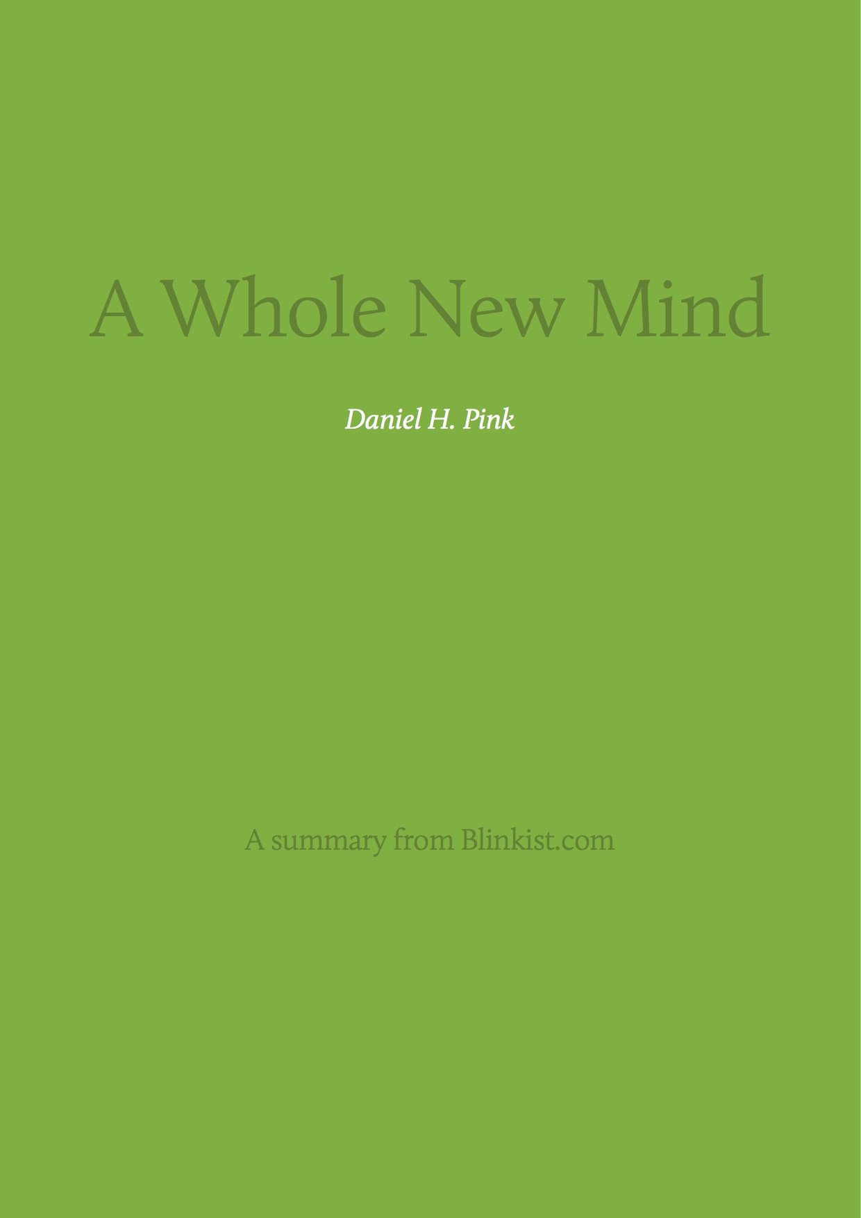 Key insights from A Whole New Mind – Why Right-Brainers Will Rule the ...
