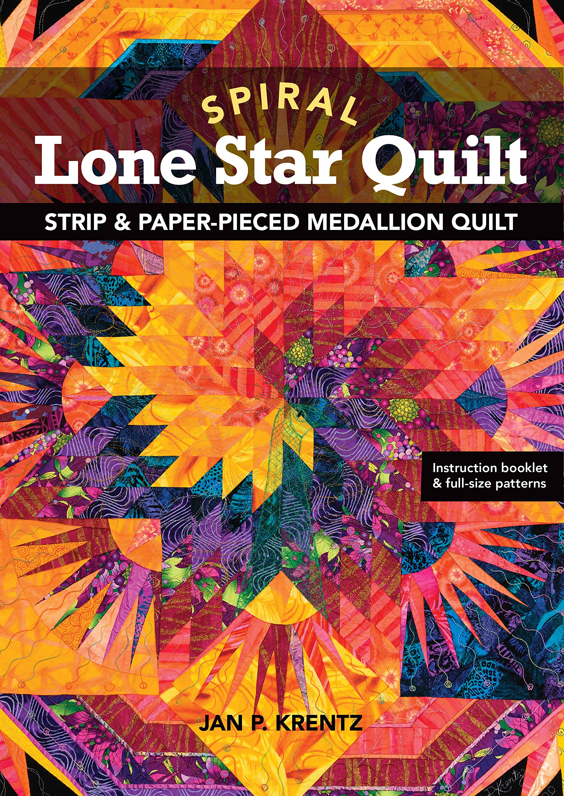 Spiral Lone Star Quilt Strip Paper Pieced Medallion Quilt By Jan spiral-lone-star-quilt-strip-paper-pieced-medallion-quilt-by-jan