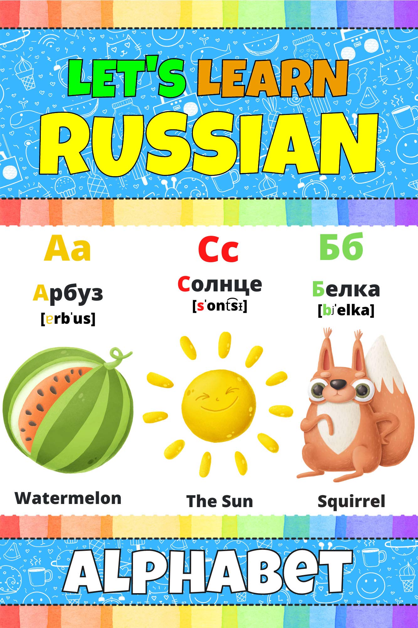 Let's Learn Russian Alphabet: My Russian Alphabet Picture Book with ...
