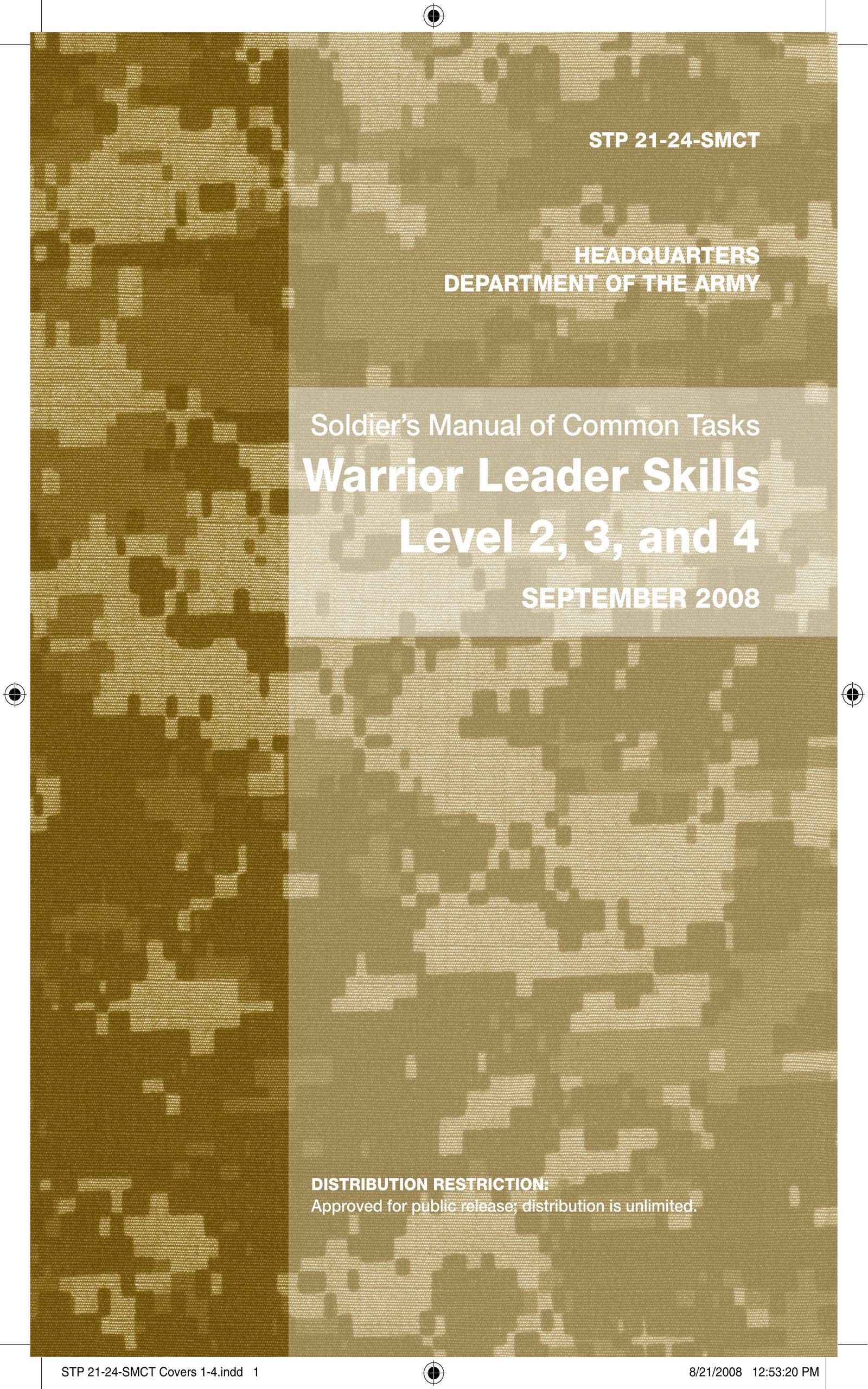 STP 21-24-SMCT Soldier's Manual Common Tasks Warrior Leader Skills ...