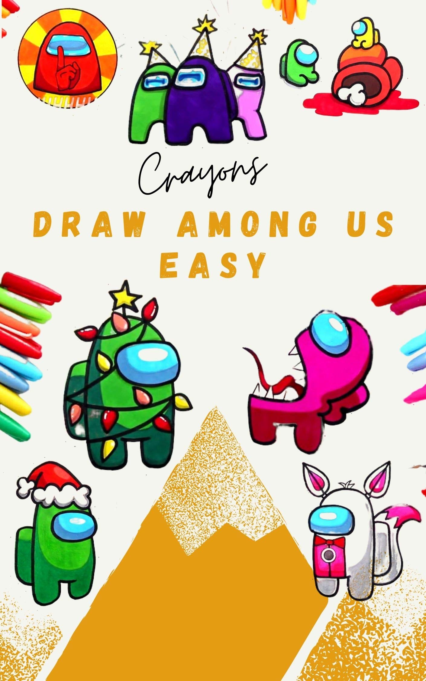 How to Draw AMONG US Character easy and Crayons Step By Step Drawing ...