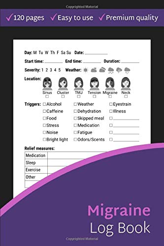 Migraine Log Book: Simple Headache Tracking Journal, Headache ...