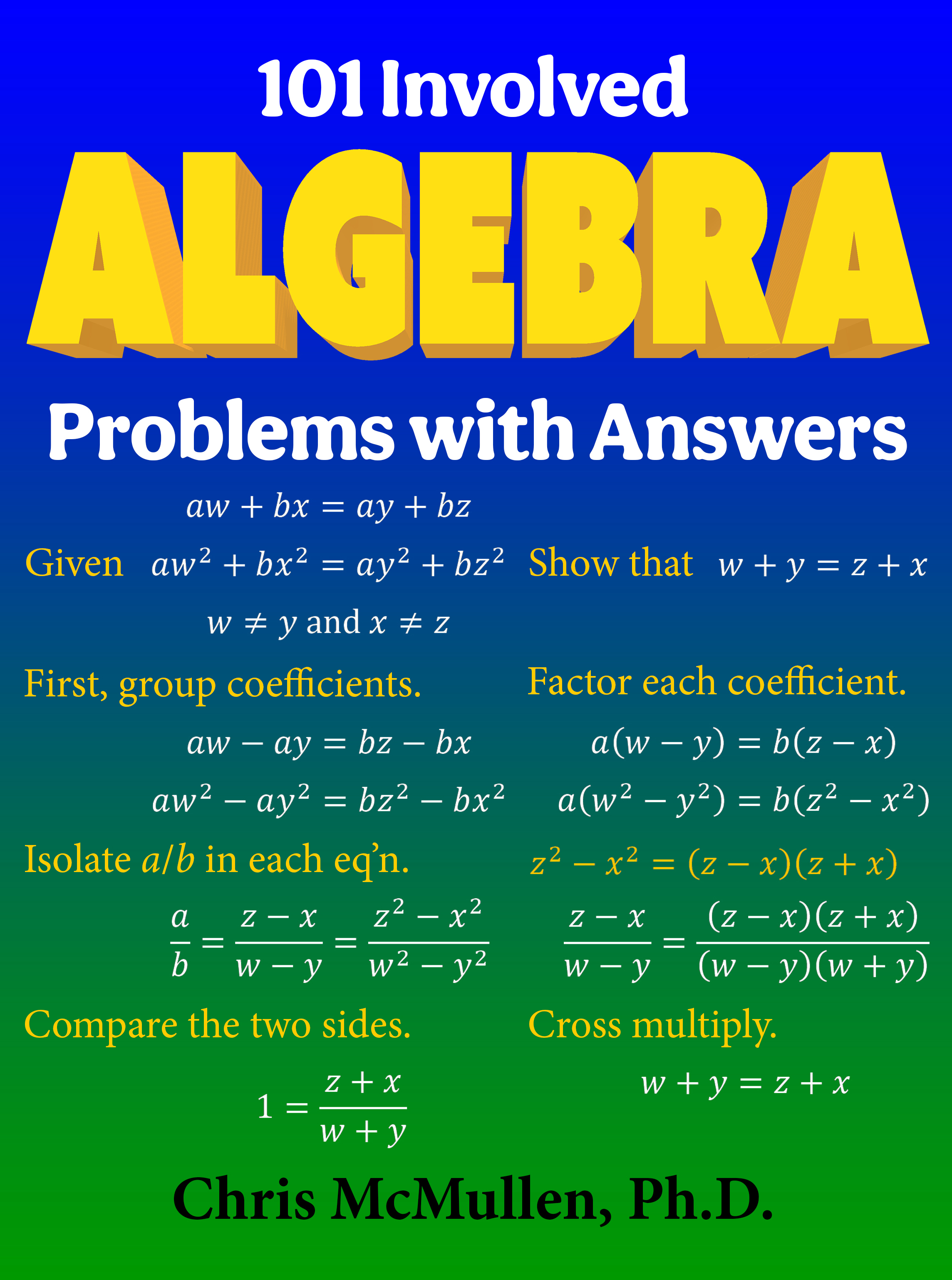 101 Involved Algebra Problems With Answers By Chris McMullen Goodreads