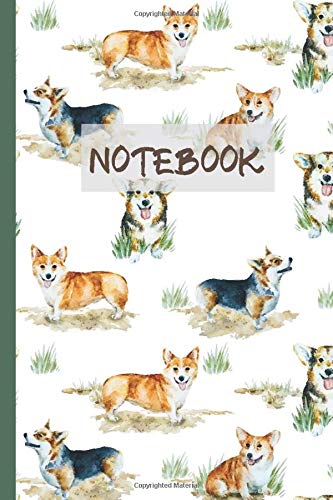 Notebook: Cute Corgi Journal, Diary, Lined, Gift Idea for Boys Girls ...