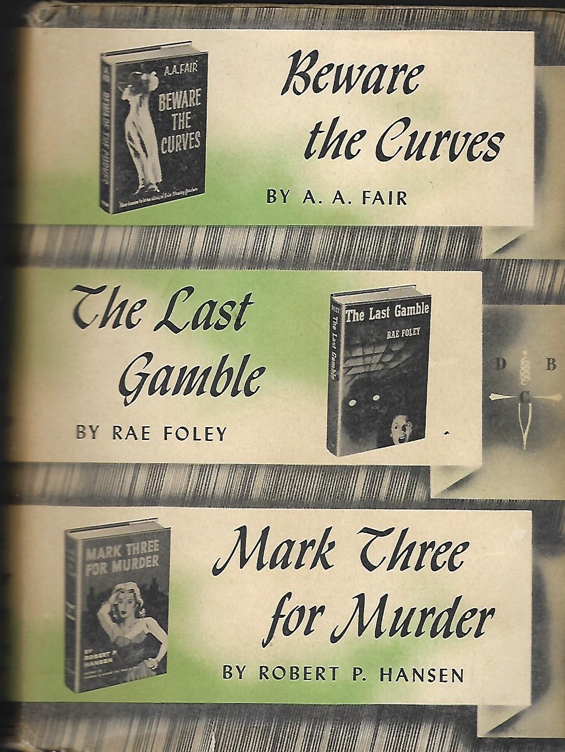 Beware The Curves/The Last Gamble/Mark Three For Murder by A.A. Fair ...
