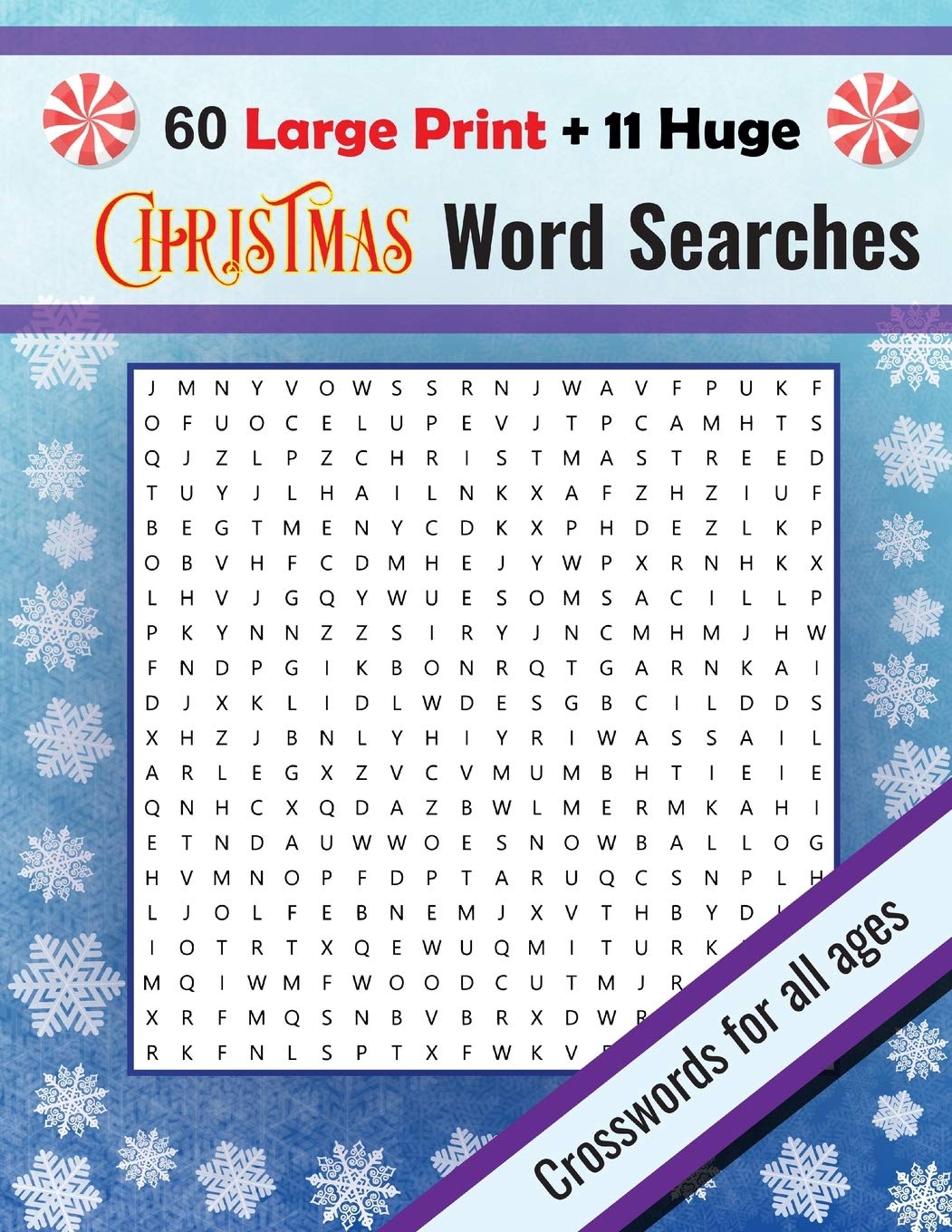 Christmas Word Searches: Large Print + Huge Christmas Themed Crosswords ...