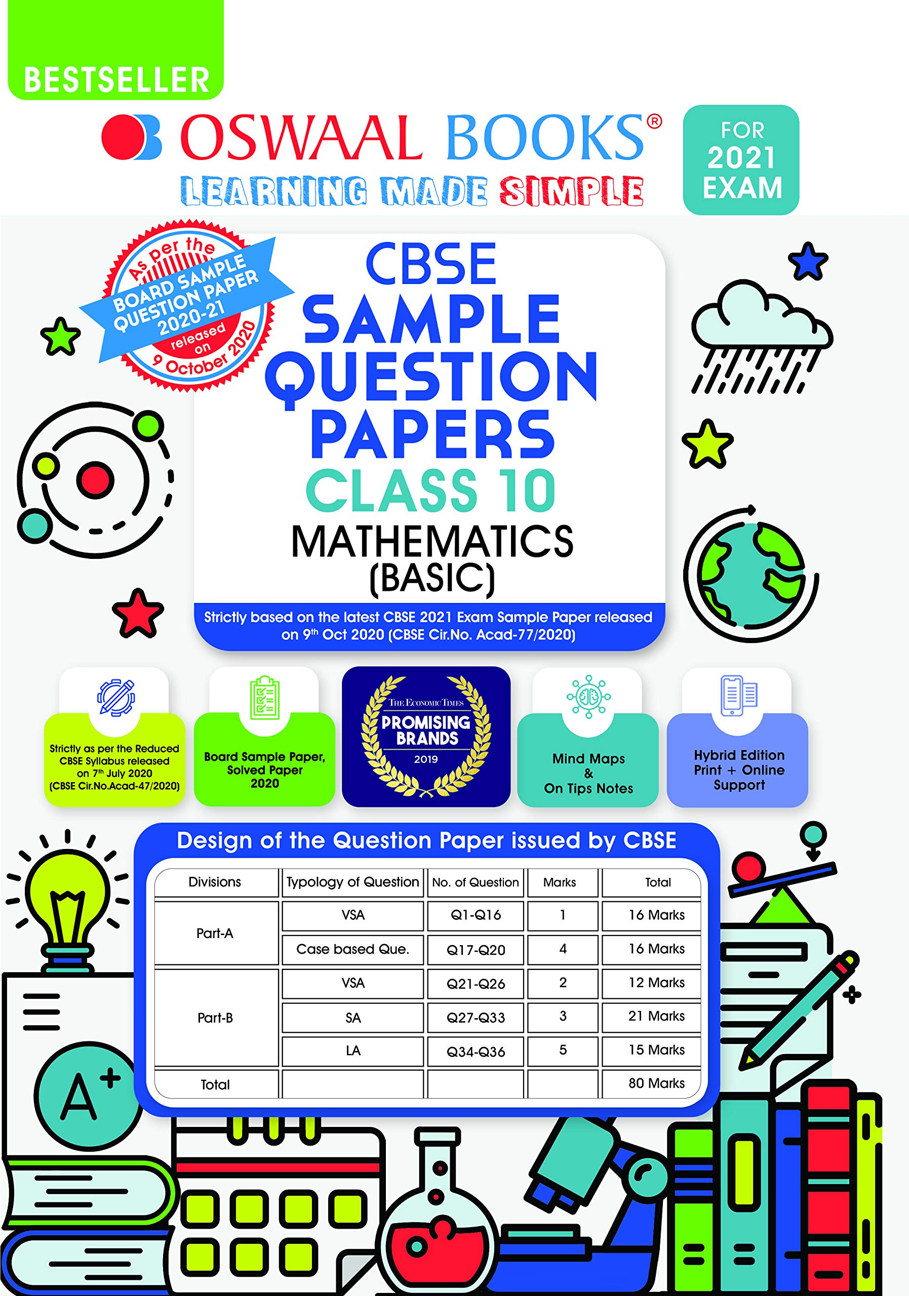 Oswaal CBSE Sample Question Paper Class 10 Mathematics Basic Book by ...