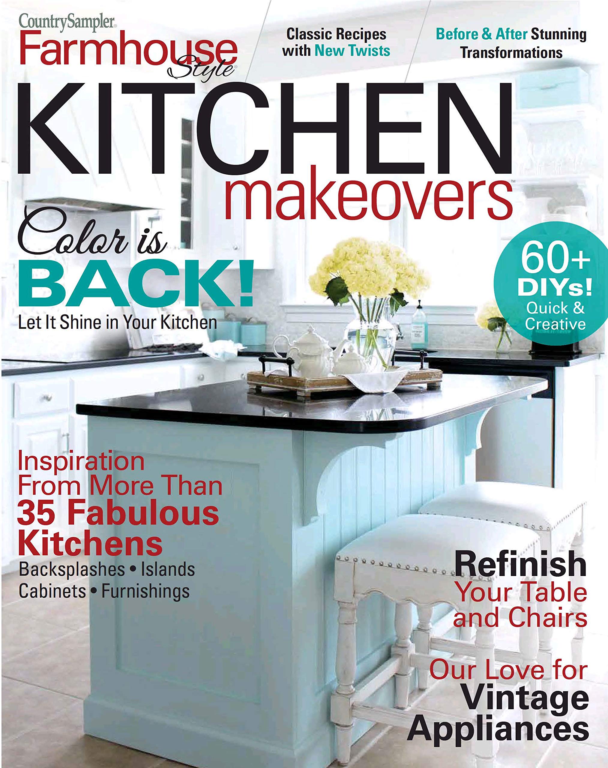 Country Sampler Farmhouse Style Magazine -Kitchen Makeovers: Spring ...