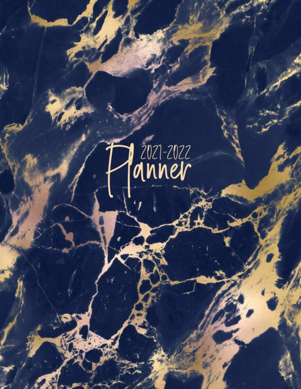 2021-2022 Planner: Monthly and Weekly Planner 8.5” x 11” Navy Marble| 2 ...