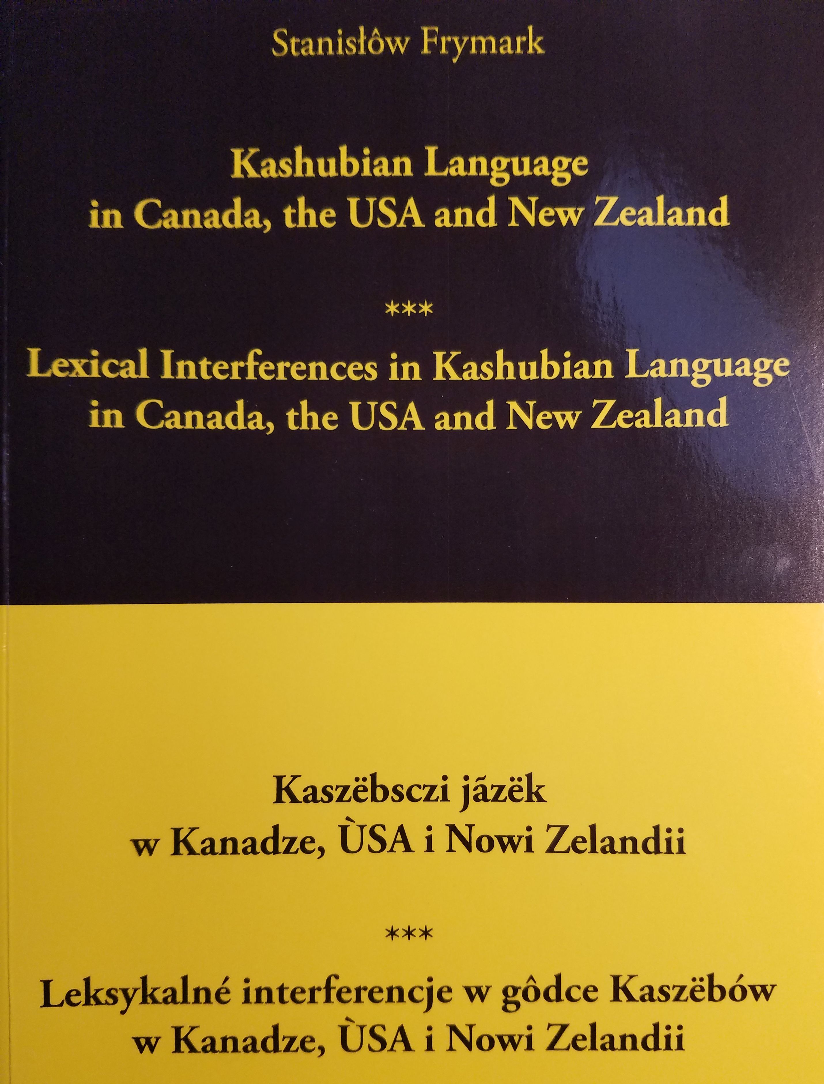 Kashubian Language in Canada, the USA and New Zealand; Lexical ...