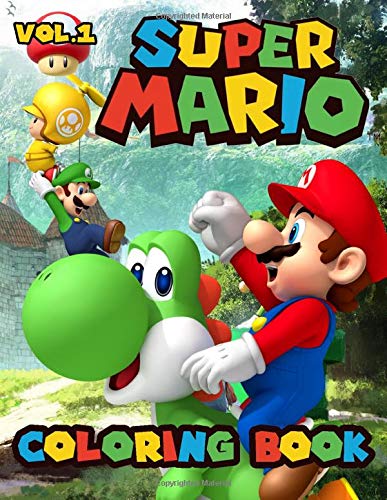 Super Mario Coloring Book: 50+ Illustrations Mario Brothers Coloring ...